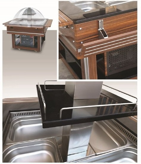 SB-H-4 | Topli pult -salatara sa pokretnim zaštitnikom 4 x GN 1/1 TC Serbia