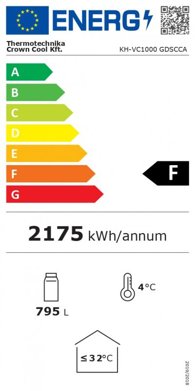 USS 1000 DSCL (KH-VC1000 GDSCCA) | Sliding glass door cooler